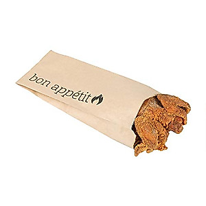 Restaurantware Bag Tek 4.5 x 11.6 Inch Foil Food Bags 100 Pint Size Hot Dog Wrappers - Greaseproof Non Vented Kraft Paper Hot Food Wraps Disposable For To Go Meals