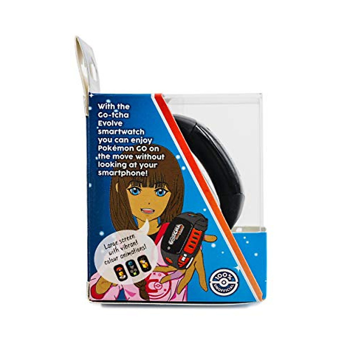 Go-tcha Evolve LED-Touch Wristband Watch for Pokemon Go with Auto Catch and Auto Spin - Black/Red