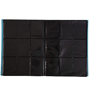 Monster 9 Pocket Trading Card Binder - Holofoil Aqua Blue Album, Anti-Theft TCG Protection w Side Loading Padded Pockets, Double Sided, Holds 360 Cards, For Sports, Gaming, Kpop, Christmas Gift