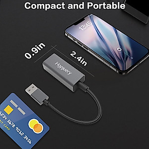 USB to Ethernet Adapter, Hopjuery Driver Free USB 2.0 to 10/100 Mbps Ethernet LAN Network Adapter, RJ45 Internet Adapter Compatible with MacBook, Surface,Notebook PC with Windows, XP, Vista, (twopack)