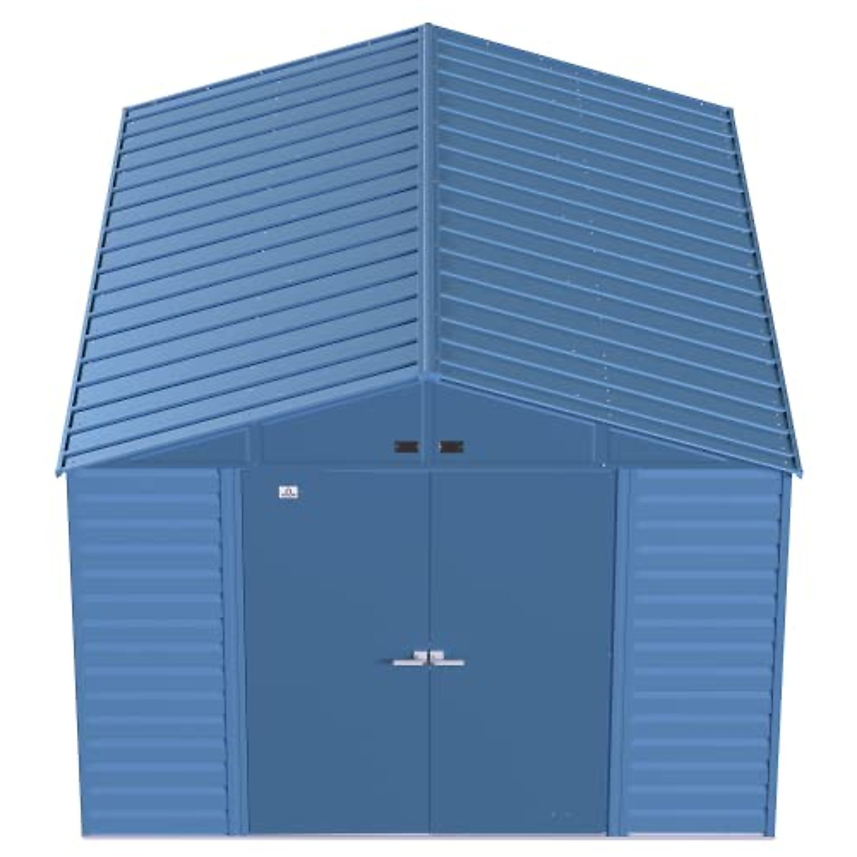 Arrow Shed Select 10' x 14' Outdoor Lockable Steel Storage Shed Building, Blue Grey