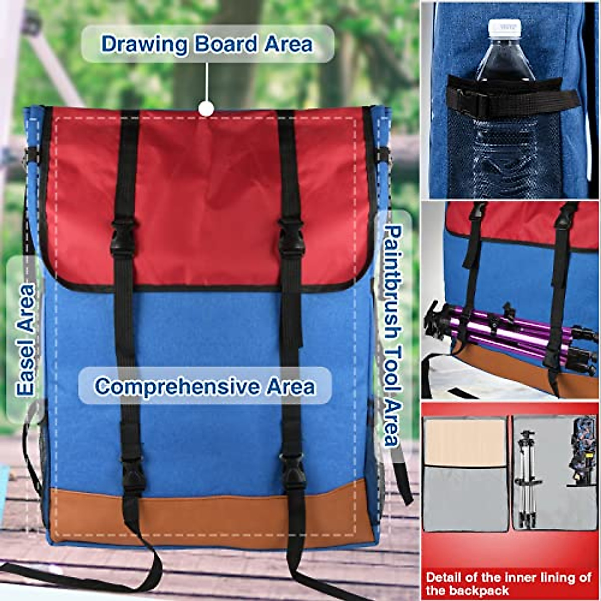 Art Portfolio Case, Art Portfolio Case 18 X 24, Large Art Portfolio Bag Art Portfolio Tote, Art Supply Bag for Art Supplies Storage, Artwork Case Drawing Sketching Painting Artboard Organizer Backpack