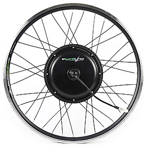 EBIKELING Waterproof Ebike Conversion Kit for Electric Bike 26" Front/Rear Wheel Electric Bicycle Hub Motor Kit, 1200W, Front/LCD/Thumb