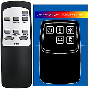 RCECAOSHAN Replacement for Twin Star ClassicFlame Classic Flame Dura Flame Fireplace Stove Heater Infrared Remote Control 5QH9275-W500 5QI072ARA 5QH7000 5QI072ARA-1 5HM9275 5HM9275-C299 (T-B12)