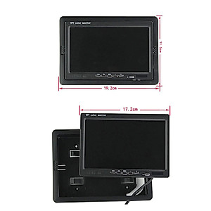 Vehicle Backup Camera and 7 inch Screen Monitor System 12V/24V,2 x IR Night Vision Car Reverse Rear View Mirror Camera Kit with 4 Pin 15m 20m Cable for RV Bus Semi Truck Trailer 5th Camper