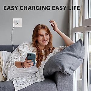 3-Pack 20w PD USB C Fast Wall Charger for iPhone Charger with 3-Pack 6FT Extra Long Charging Cables Compatible with i Phone 11 12 13 14 Plus/Pro/Pro Max/Mini/X/Xs Max/XR/ipad