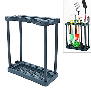 DNYSYSJ Garden Tool Organizer,Garden Garage Tool Rack Organizer Broom Mop Holder Utility Storage Stand Tower