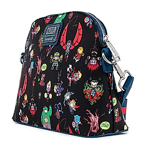 Loungefly x Marvel All Over Print Crossbody Bag (Multi, One Size)