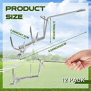 Qualirey 12 Pcs Mole Trap Pocket Mole Traps for Trapping Kill Mole Animal Ground, 9.84 x 2.95 x 2.76 Inches