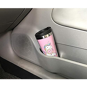 NVJUI JUFOPL Unicorn With Donut Travel Coffee Mug for Men's & Women's, With Flip Lid, Stainless Steel, Water Bottle Cup 15 oz