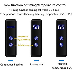 Heated Towel Rack, Towel Warmer Electric Heated Towel Rack with Timer 304 Stainless Steel Heated Towel Rail Wall Mounted 5 Bars Waterproof Bath Towel Heater 80×60×12Cm,White ，Electric Towel Warmer