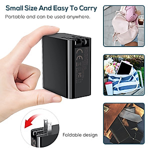 65W Fast Charger for Steam Deck OLED/Nintendo Switch//PlayStation Portal/ROG Ally/Swicth Lite, 65W/45W Charger PD Power Adapter with Foldable Plug for Steam Deck TV Dock(6.6FT USB-C Cable)