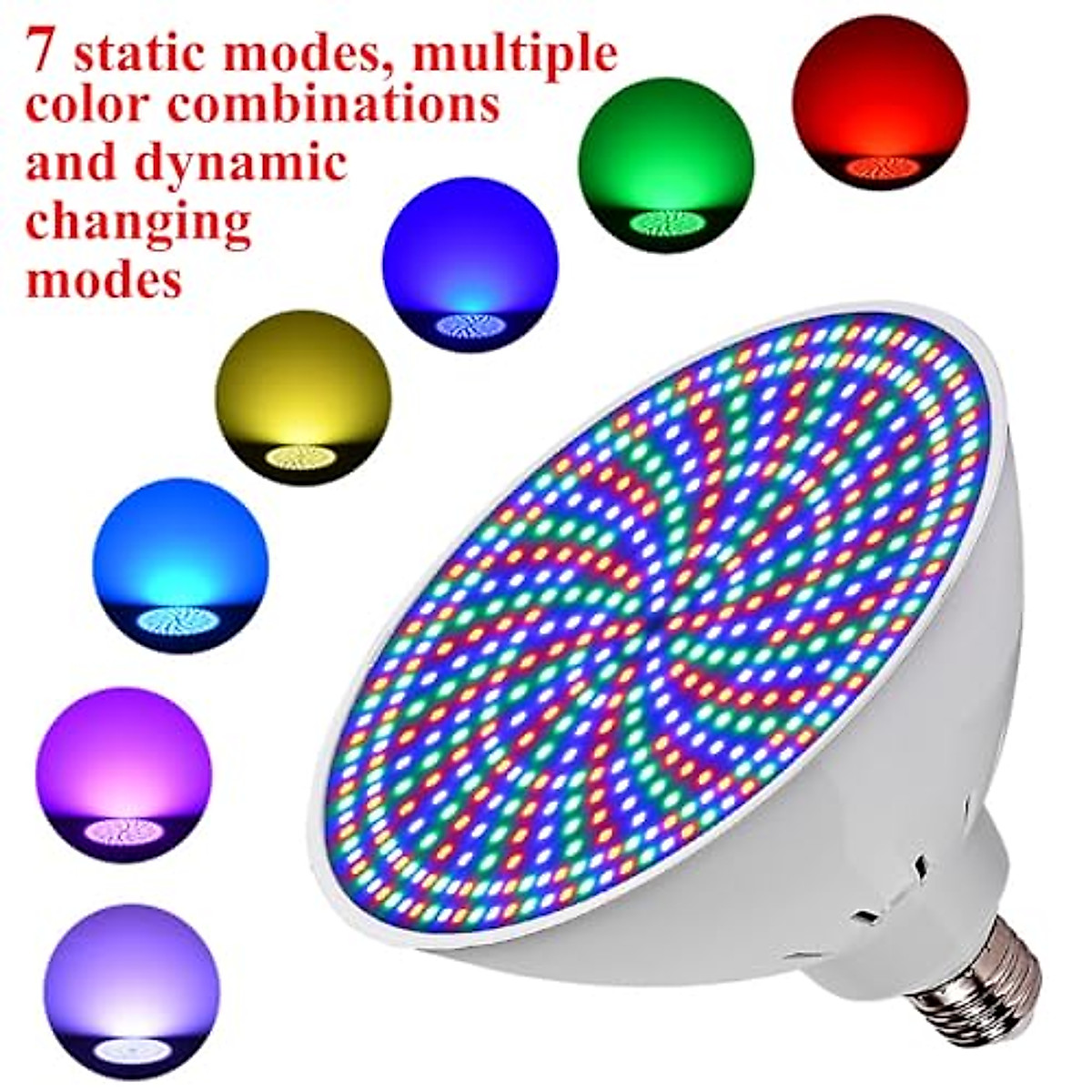 JONAS C 120V Pool Light Bulb for In ground Pool, LED 45W RGB Color Changing Swimming Pool Light Bulb with Remote Control, E26 Replacement Pool Light Bulb for Pentair Hayward Series