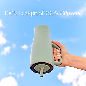 BrüMate Era 30 oz Tumbler with Handle and Straw | 100% Leakproof Insulated Tumbler with Lid and Straw | Made of Stainless Steel | Cup Holder Friendly Base | 30oz (Capri Gingham)