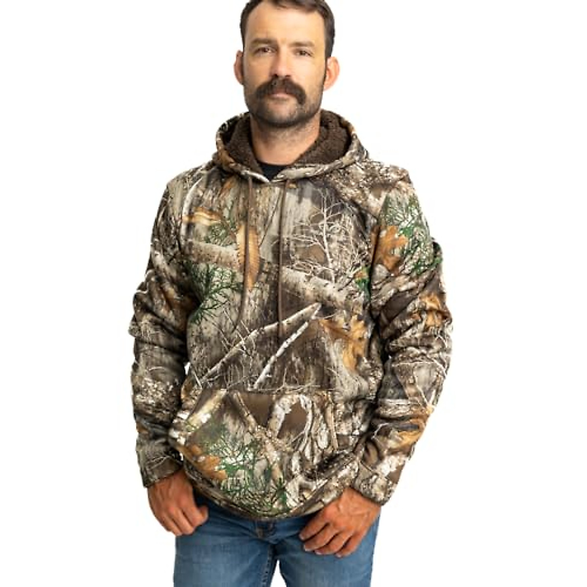 Realtree Men's Camo High Pile Fleece Vest Jacket for Hunting, Hiking and Climbing (US, Alpha, X-Large, Regular, Regular, Edge | Sherpa)