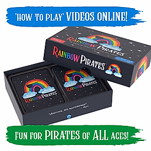 Rainbow Pirates - Fun Family Game for Kids, Teens & Adults, Rummy Style Card Game for 2-5 Players