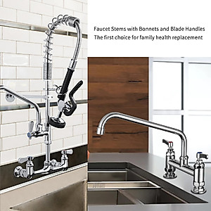 KANONEY Cold Handle Stem 002713-40 Assembly Fit for T&S Brass Faucet Blue Side Control Spindle Assembly for Eterna Valve Replacement Parts