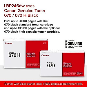 Canon imageCLASS LBP246dw - Monochrome Duplex, Wireless Laser Printer, Single Function, Mobile Ready, with 1 Year Limited Warranty, 42 PPM, White