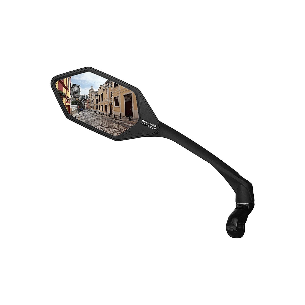 MEACHOW New Scratch Resistant Glass Lens,Handlebar Bike Mirror, Rotatable Safe Rearview Mirror, Bicycle Mirror, (Silver Left Side) ME-007LS