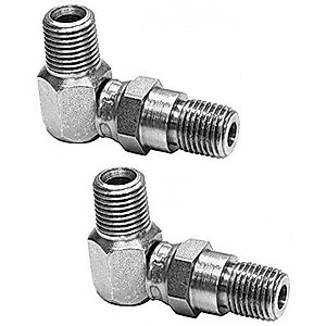 Professional Parts Warehouse Aftermarket Meyer 21855 Set of Two 90 Degree 1/4" Hydraulic Hose Swivel Elbows