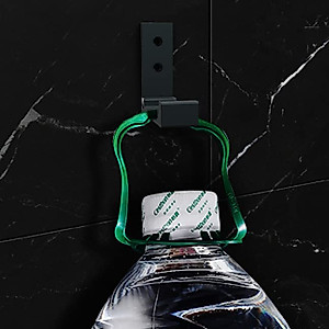 MeetRade Wall Hooks for Hanging Folding Coat Hooks 6 Pack Heavy Duty Wall Mounted Hook Hangers for Key Coat Towel Hat Bag Backpack Headphone in Door Bathroom Closet with Adhesive and Screws (Black)