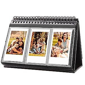 Instax Mini Photo Album for Fujifilm Instax Mini 11 12 9 40 Evo Liplay 8 7+ Instant Camera, 96 Pockets Desk Calendar Polaroid Photo Albums for Polaroid Kodak Zink 2x3" Film & Kpop Photo Card (Black)