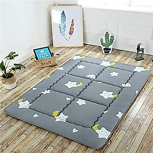 WJH Super Soft Mattress Topper, Japanese Tatami Floor Mat, Breathable Futon Mattress Travel Sleeping Pad -G 150x220cm(59x87inch)