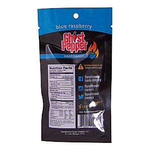 Spicy Ghost Pepper Cherry Flavored Hard Candy, 1.5 Ounce (Blue Raspberry)