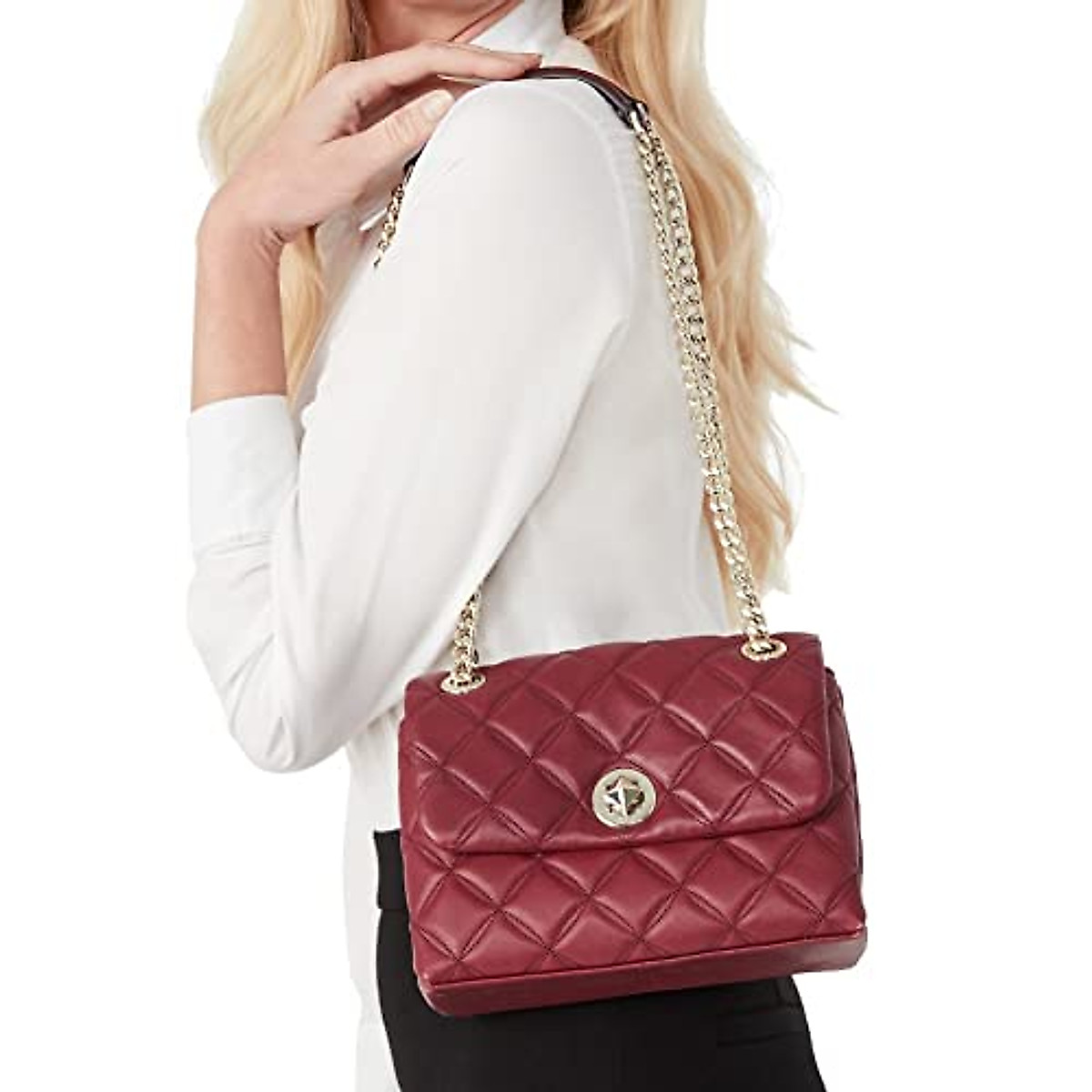 Kate Spade New York Natalia Small Flap Crossbody Bag (Blackberry Preserve)