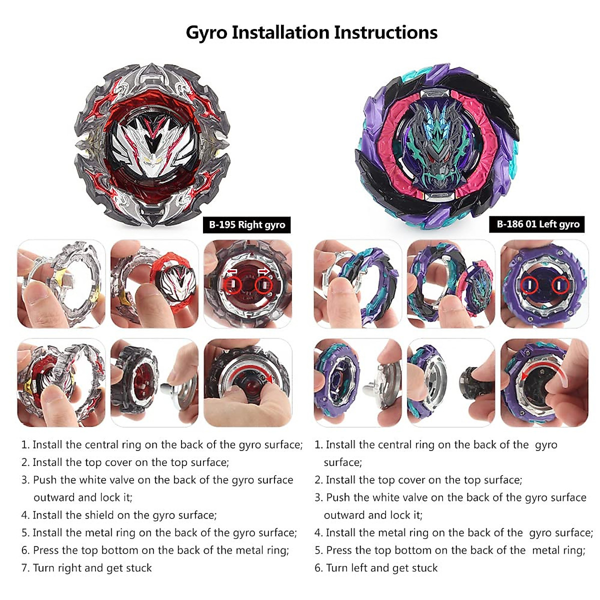 Ruolan Battling Top Metal Fusion Evolution Master Burst Gyro Toys Spinning Tops Set, Combat High Performance Game with 2 Launchers Gift for Children Boys Kids (12PCS)