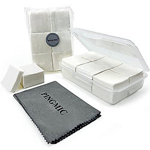 Gun Cleaning Cloth and Gun Cleaning Patches in Storage Box, 12"x12" Silicon Gun Cloth and 600pcs 2"x2" Gun Patches, Lint Free Gun Cleaning Supplies Fit for Most Firearms 9mm