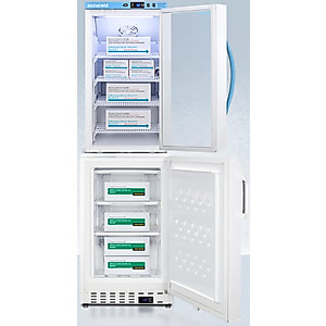 Accucold ARG3PV-ADA305AFSTACK Stacked Combination of ARG3PV Automatic Defrost Vaccine Refrigerator with ADA305AF Manual Defrost Vaccine Freezer, Hospital Grade Cords with Green Dot Plugs