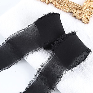 SHUNSTONE Mixed Pink Chiffon Ribbon Fringe Silk Ribbon 1.5" x 7Yd Dusty Rose Mauve Ribbon for Gift Wrap, Wedding Decoration, Invitation, Greeting Card, Bridal Bouquet, DIY Craft (3 Rolls 21 Yards)