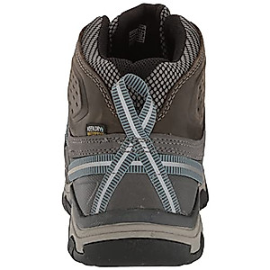KEEN Women's Targhee 3 Mid Height Waterproof Hiking Boots, Magnet/Atlantic Blue, 7.5