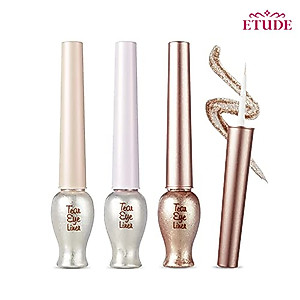 ETUDE Tear Drop Eye Liner #4 Sun Light (21AD) | Long-Lasting Liquid Glittering Eye Liner to Make Your Eyes Sparkle | K-Beauty