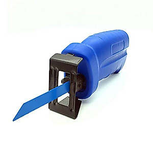 DENESTUS Portable Reciprocating Saw Adapter with Extra 3 Reciprocating Saw Blades 9mm Connecting Rod and Ergonomic Handle Electric Drill for Wood Metal Cutting