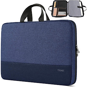 Ytonet Laptop Sleeve Case 15.6 Inch, Slim Water Resistant TSA Laptop Cover with Handle Protective Computer Carrying Case Compatible with HP Dell Lenovo Asus Notebooks, Dark Blue