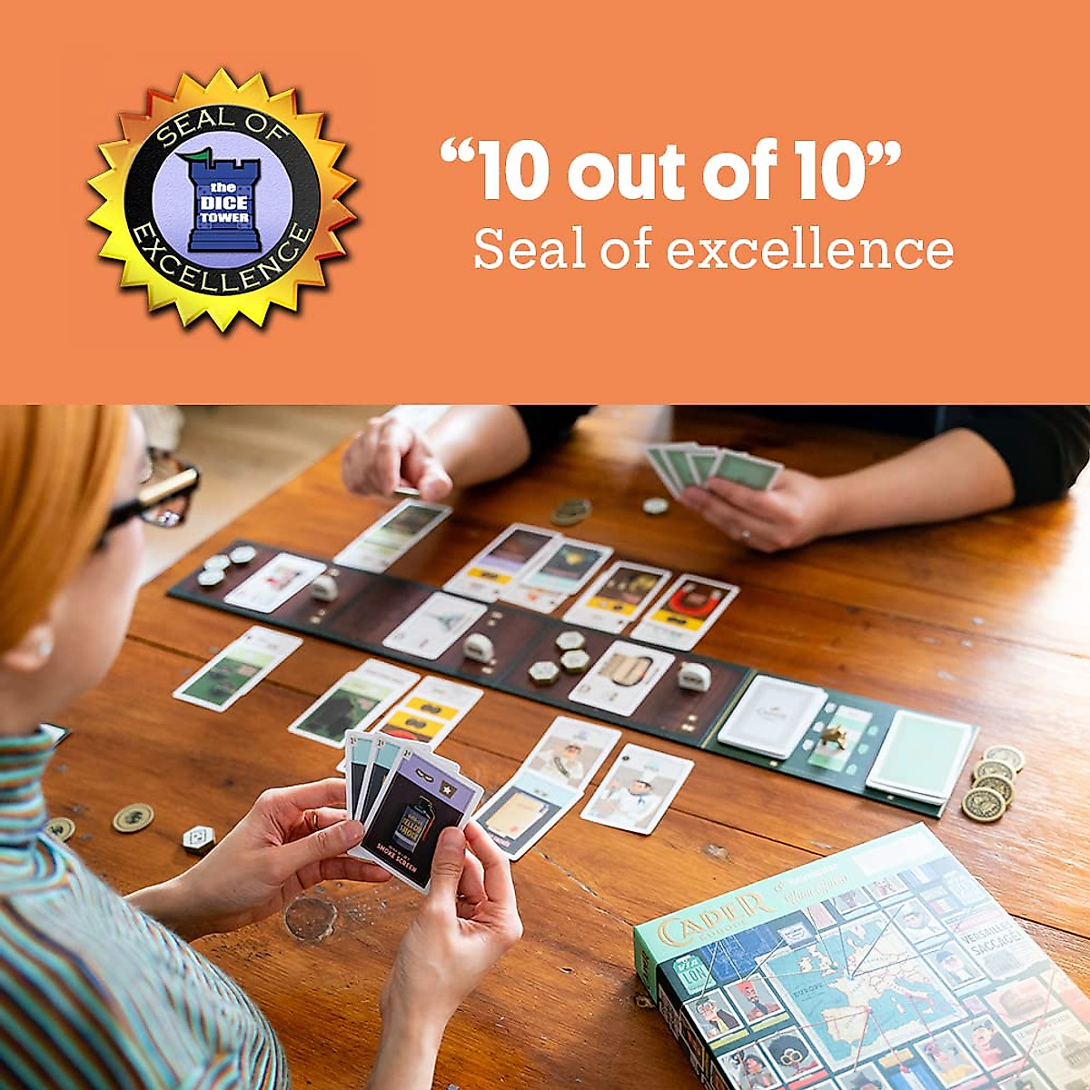 Keymaster Games Caper Europe | Strategic Two-Player Board Game | A Head-to-Head Card Drafting Game of Planning The Perfect Heist in Four Unique International Cities | Ages 10+