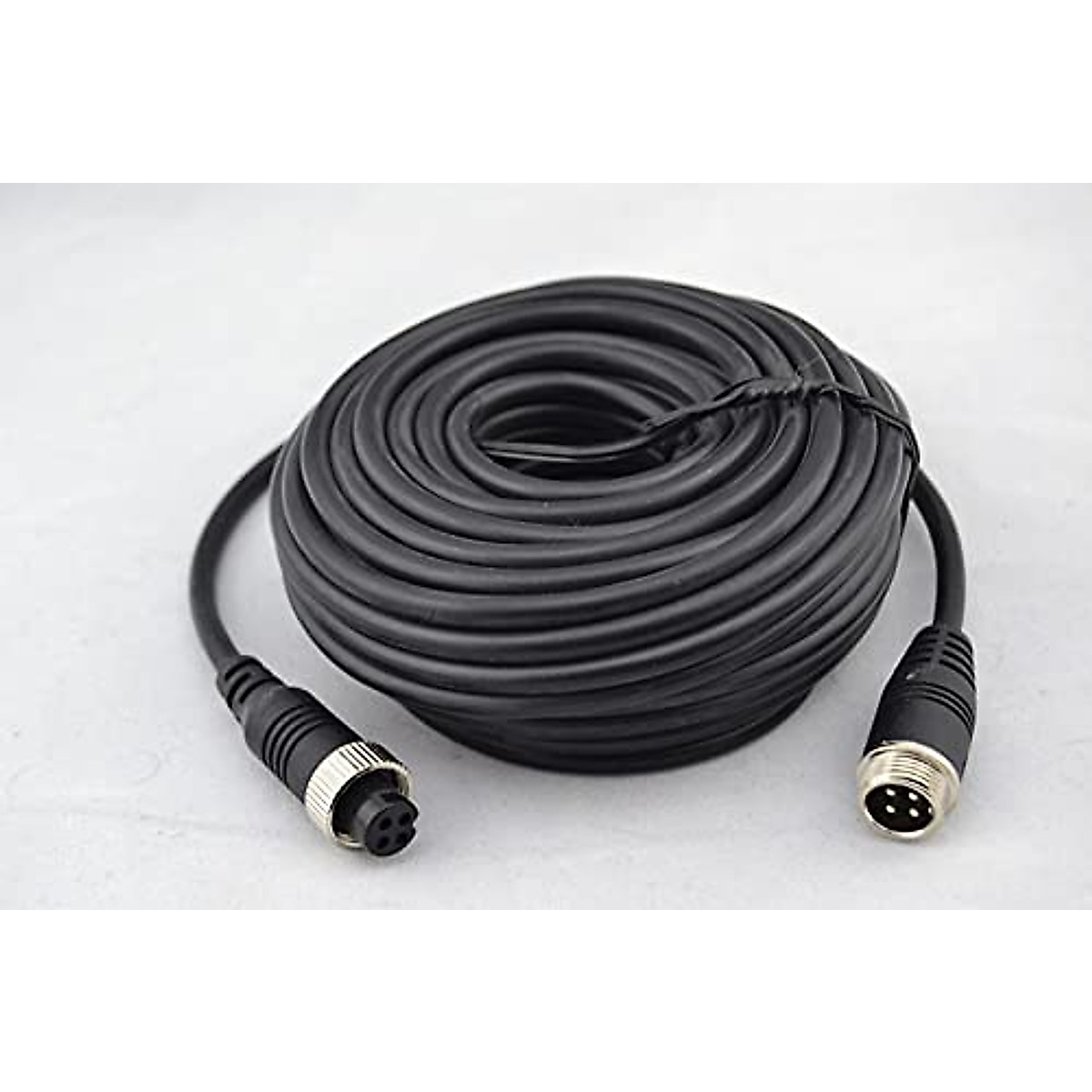 50ft 4-Pin Car Aviation Video Extension Cable for Truck Trailer Camper Bus Motorhome Vehicle Rearview Backup Monitor System CCTV System Camera Waterproof Shockproof 15M