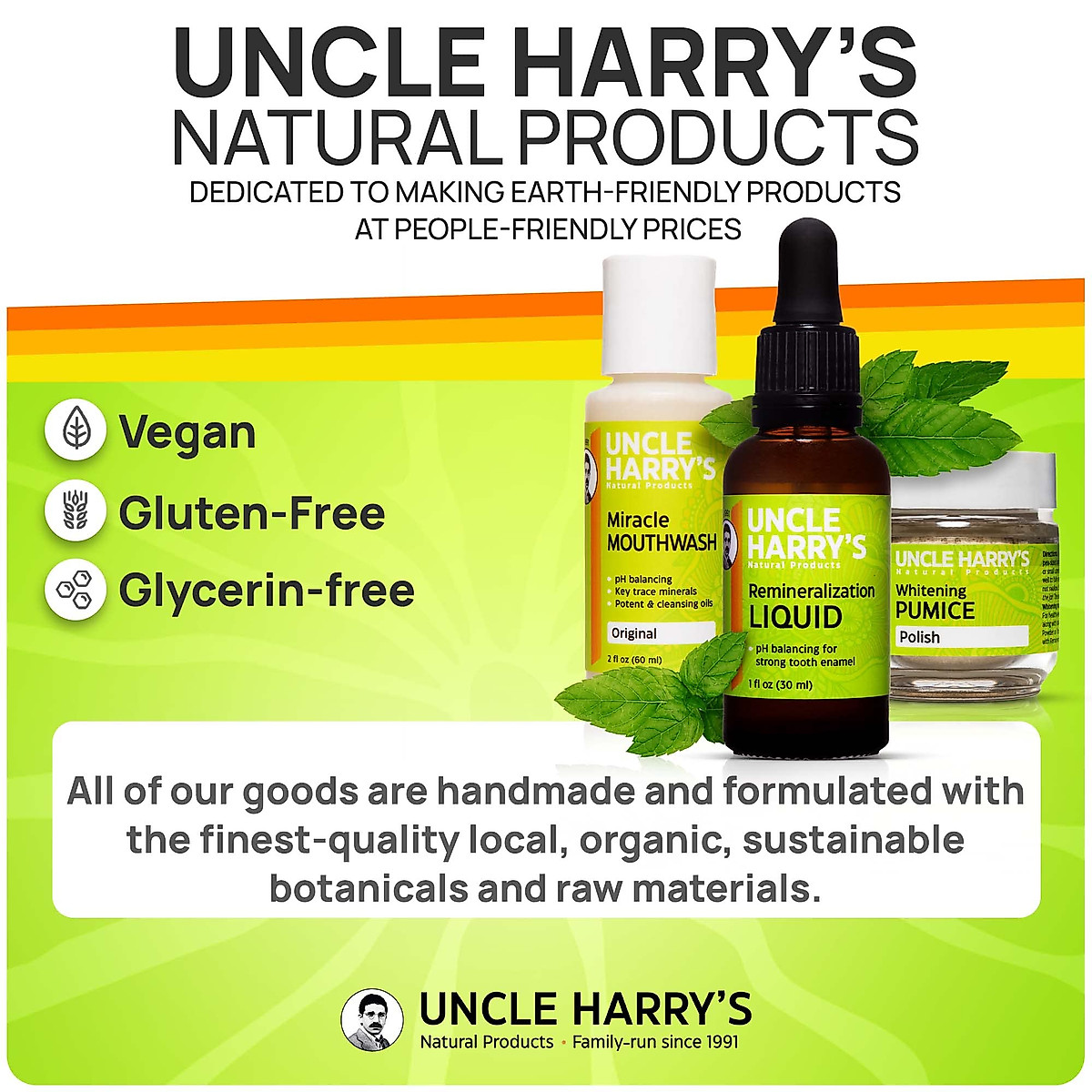 Uncle Harry's Natural Remineralization Kit with Tooth Whitening - 3 Products Strengthen Weak Enamel, Brighten Smile, & Correct Oral Care Issues (1 kit)