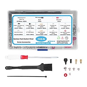 366 Pcs Computer Screw Set Screwdriver Screw Kit Motherboard Screw Kit Motherboard Standoffs Screw Kit with Screwdriver Brush