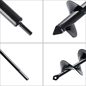 VASGOR Set 3 (1.6x12, 2.6x12, 3.5x12) Auger Drill Bit for Planting - Easy Planter Garden Auger - Bulb & Bedding Plant Augers - Posthole Digger for 3/8” Hex Drive Drill