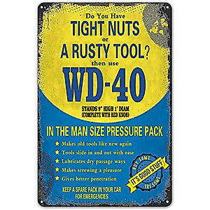 Bestylez Man Cave Vintage Metal Sign, Garage Decor Sign Accessories, Funny Dad Gifts 12" * 8" (929)