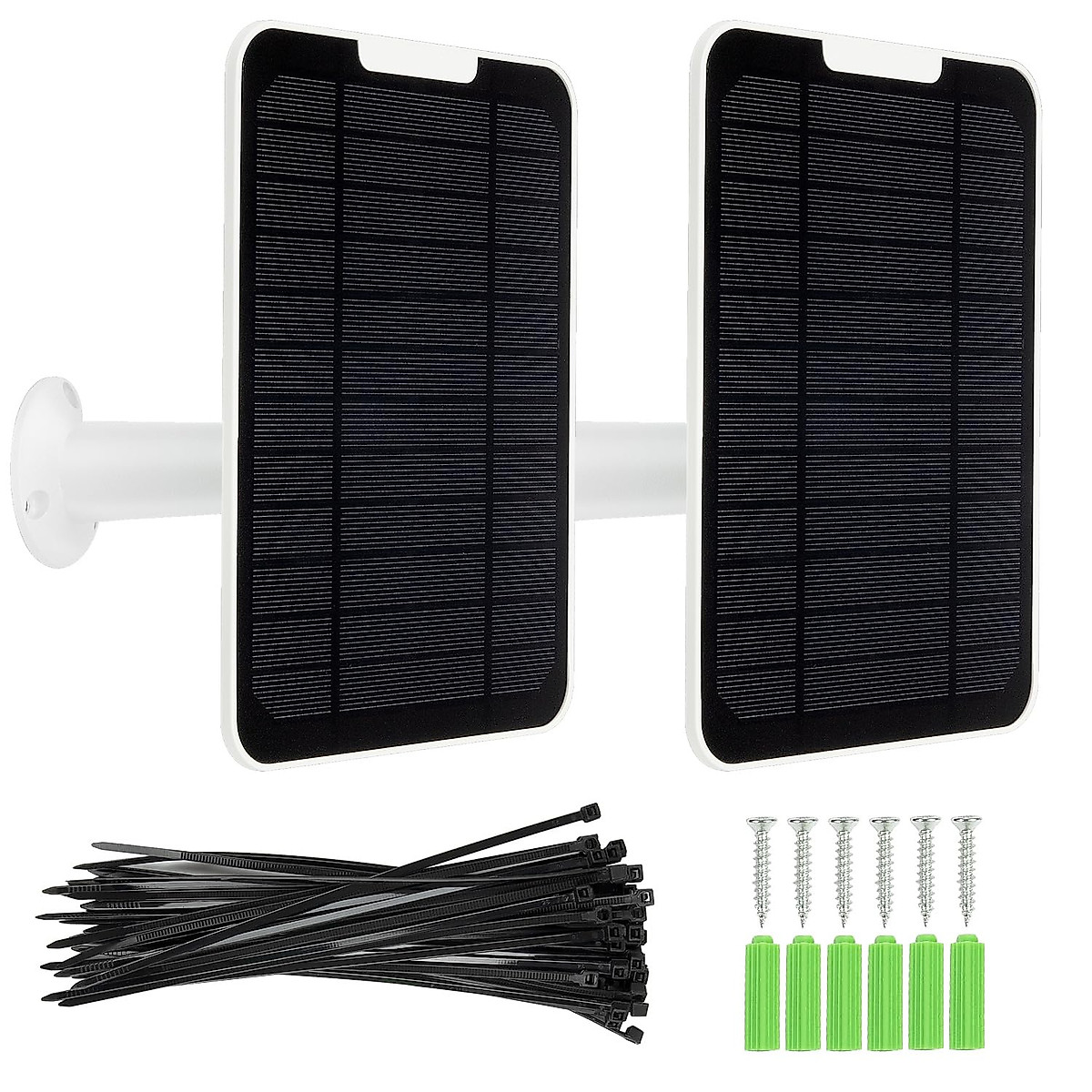 Wztepeng 4W Solar Panel, Adjust in 360 Degree, Compatible with Arlo Go 2 Arlo Ultra/Ultra 2/Arlo Pro 3/Pro 4 only, IP65 Water & Dustproof Design with 13.1 Outdoor Power Charging Cable (2 Pack)