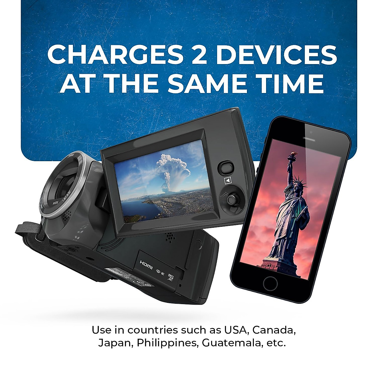 OREI USA, Japan, Philippines & More (Type B) Travel Adapter Plug - 2 in 1 - CE Certified - RoHS Compliant - 4 Pack - White Color (DB-5-4PK)