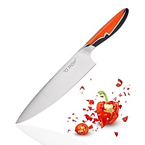 TJ POP Chef Knife 8 Inch, Professional Kitchen Knife, Ultra Sharp Meat Knife, Full-tang Designed, German HC Steel Blade, Comfort Grip Non-slip Handle