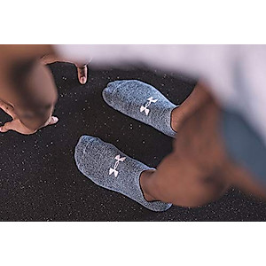 Under Armour Women's Essential 2.0 Lightweight No Show Socks, 6-Pairs , Black/Gray Assorted , Medium