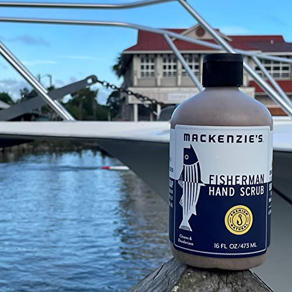 MacKenzie's Fisherman Hand Scrub - 16 Oz - Cleansing & Deodorizing Hand Cleaner - Gifts for Fisherman, Cooks & Gardeners