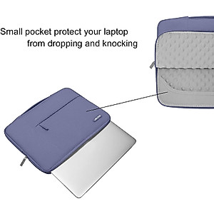 MOSISO Laptop Sleeve Compatible with MacBook Air/Pro, 13-13.3 inch Notebook, Compatible with MacBook Pro 14 inch M3 M2 M1 Chip Pro Max 2024-2021, Polyester Multifunctional Briefcase Bag, Lavender Gray