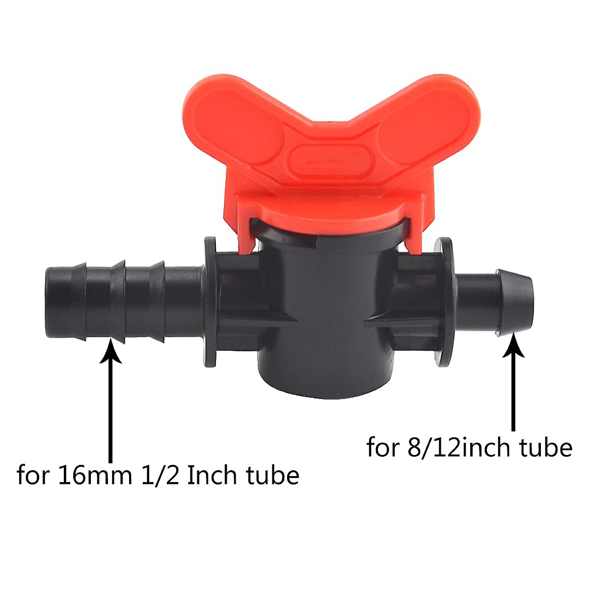 WMYCONGCONG 8 PCS Drip Irrigation Switch Valve 1/2 Inch Valve Bypass Drip Irrigation Barbed Ball Valve for Drip Irrigation Aquarium Hose Tube (8 PCS)